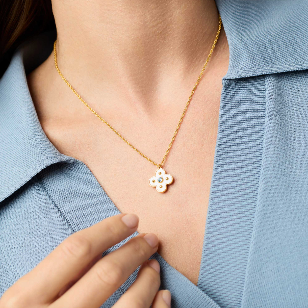 Colette Delicate Necklace in Chalcedony – ISABEL HARVEY