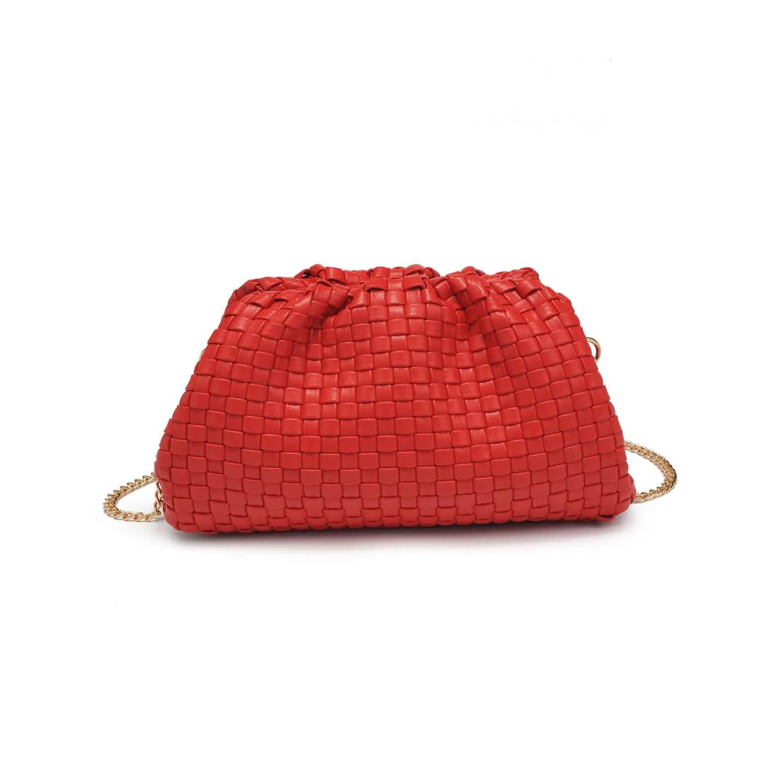 Tate Woven Clutch in Red – ISABEL HARVEY